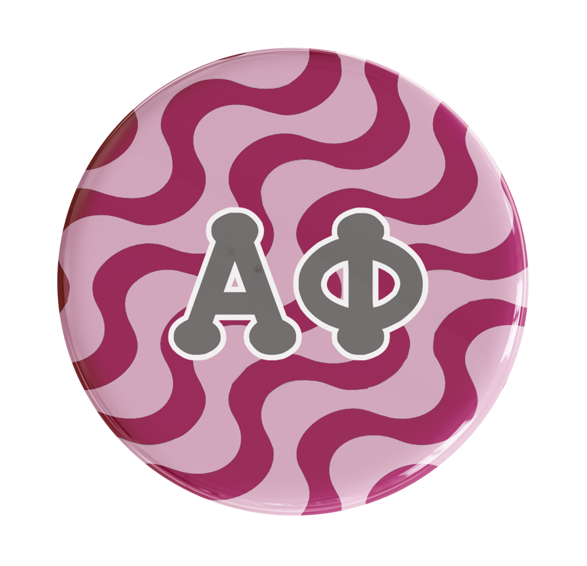 Alpha Phi Groovy Sorority Button – Duo Studio Designs