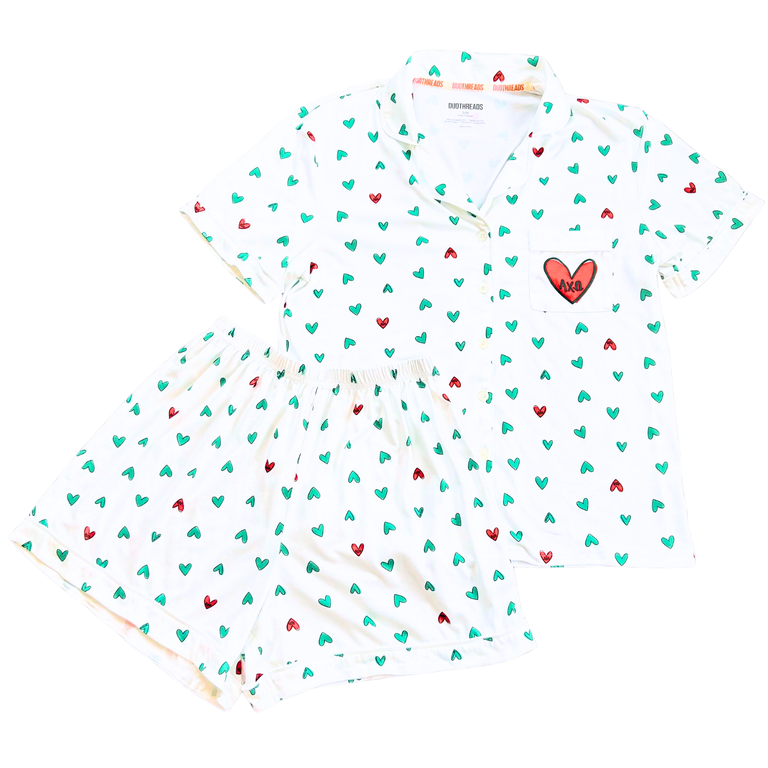 Alpha Chi Omega Love Letters Sorority PJ Set – Duo Studio Designs