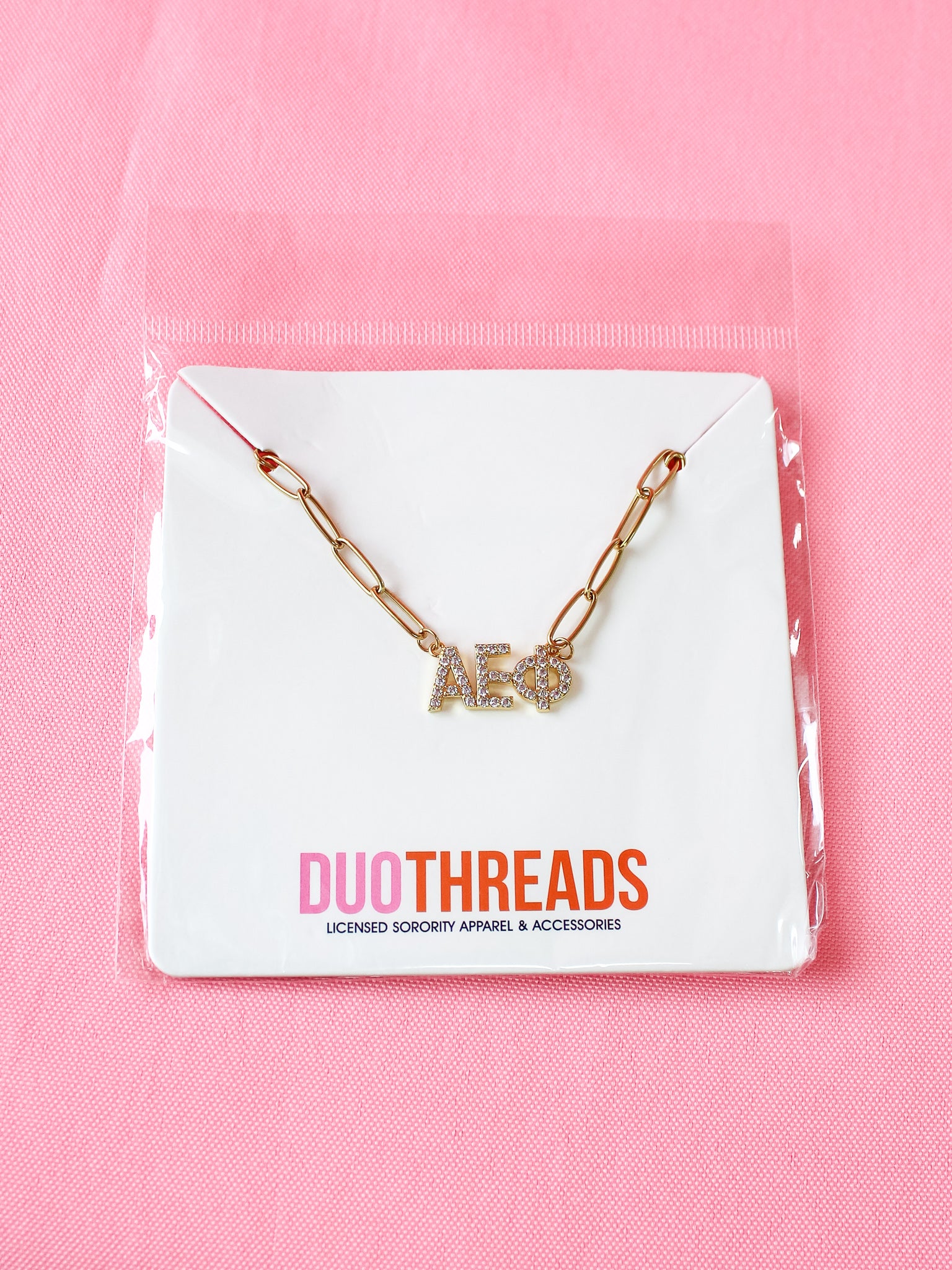 Rhinestone Sorority Necklace – Duo Studio Designs
