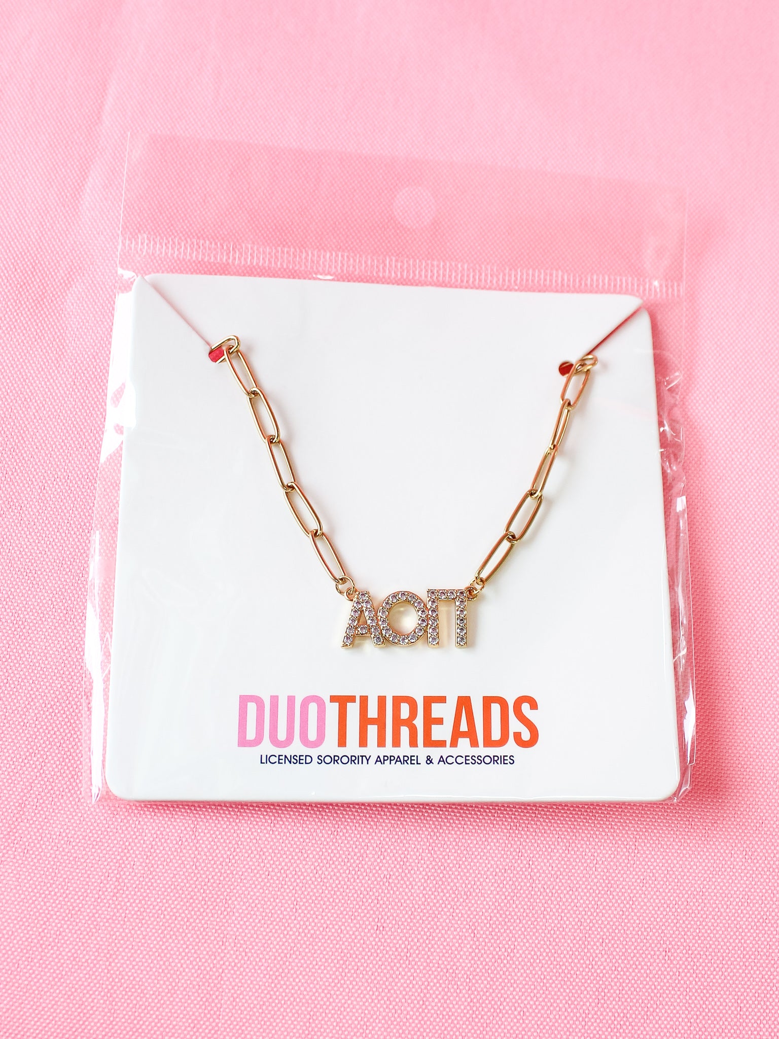 Rhinestone Sorority Necklace – Duo Studio Designs