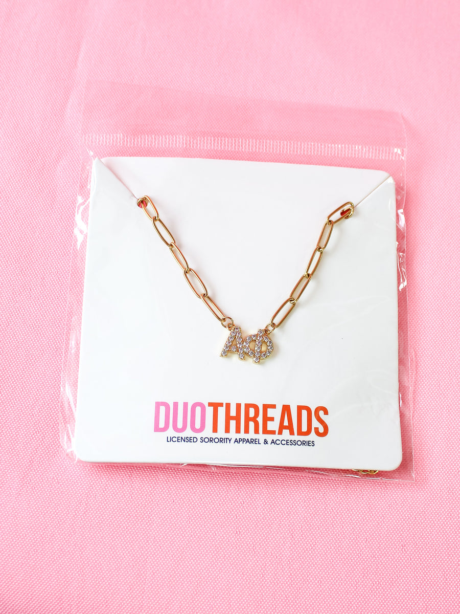 Rhinestone Sorority Necklace – Duo Studio Designs