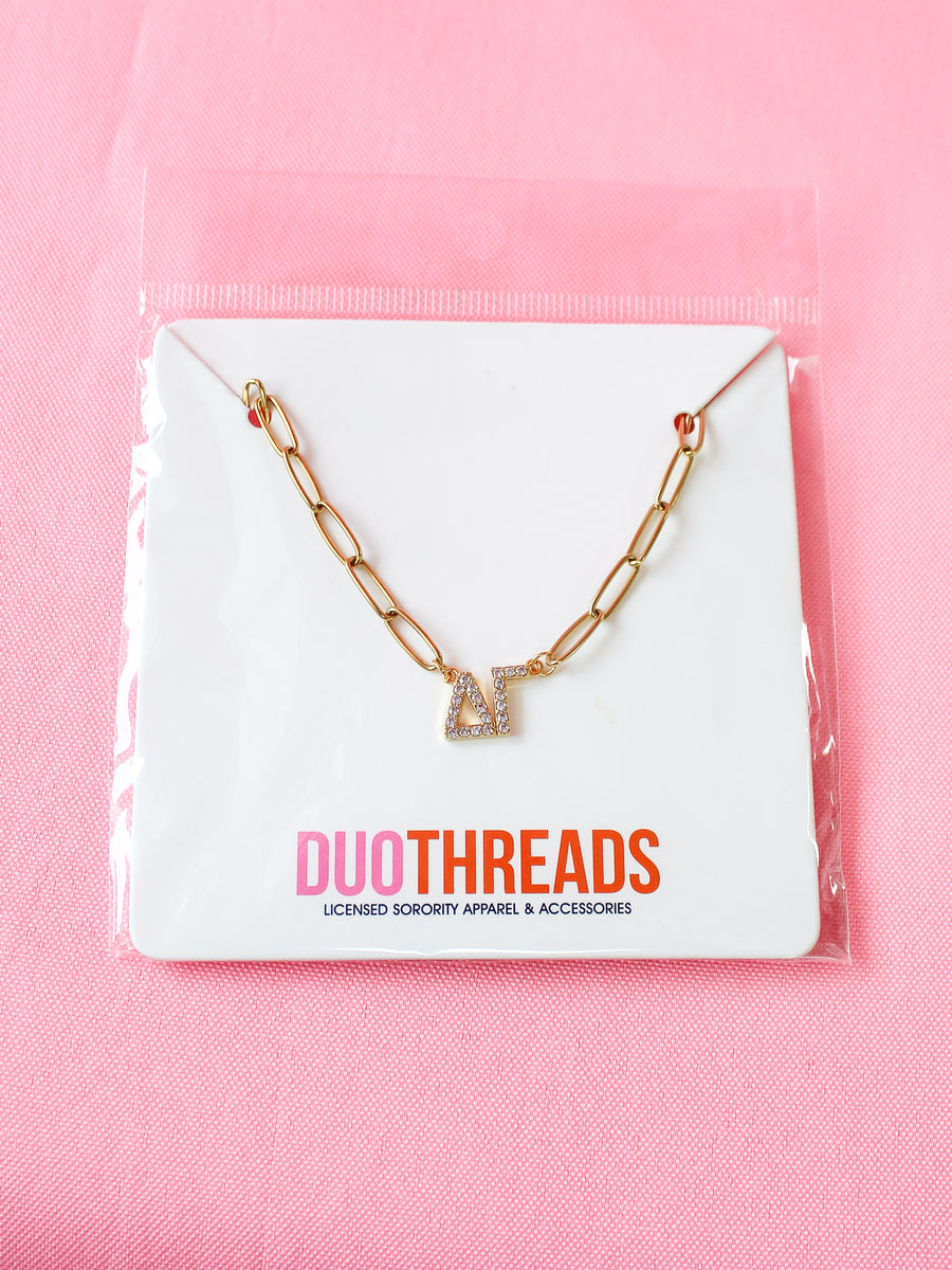 Rhinestone Sorority Necklace – Duo Studio Designs
