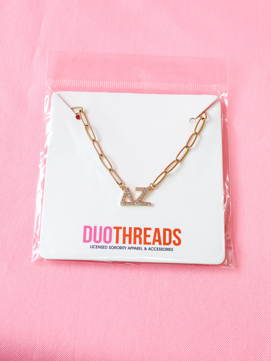 Rhinestone Sorority Necklace – Duo Studio Designs