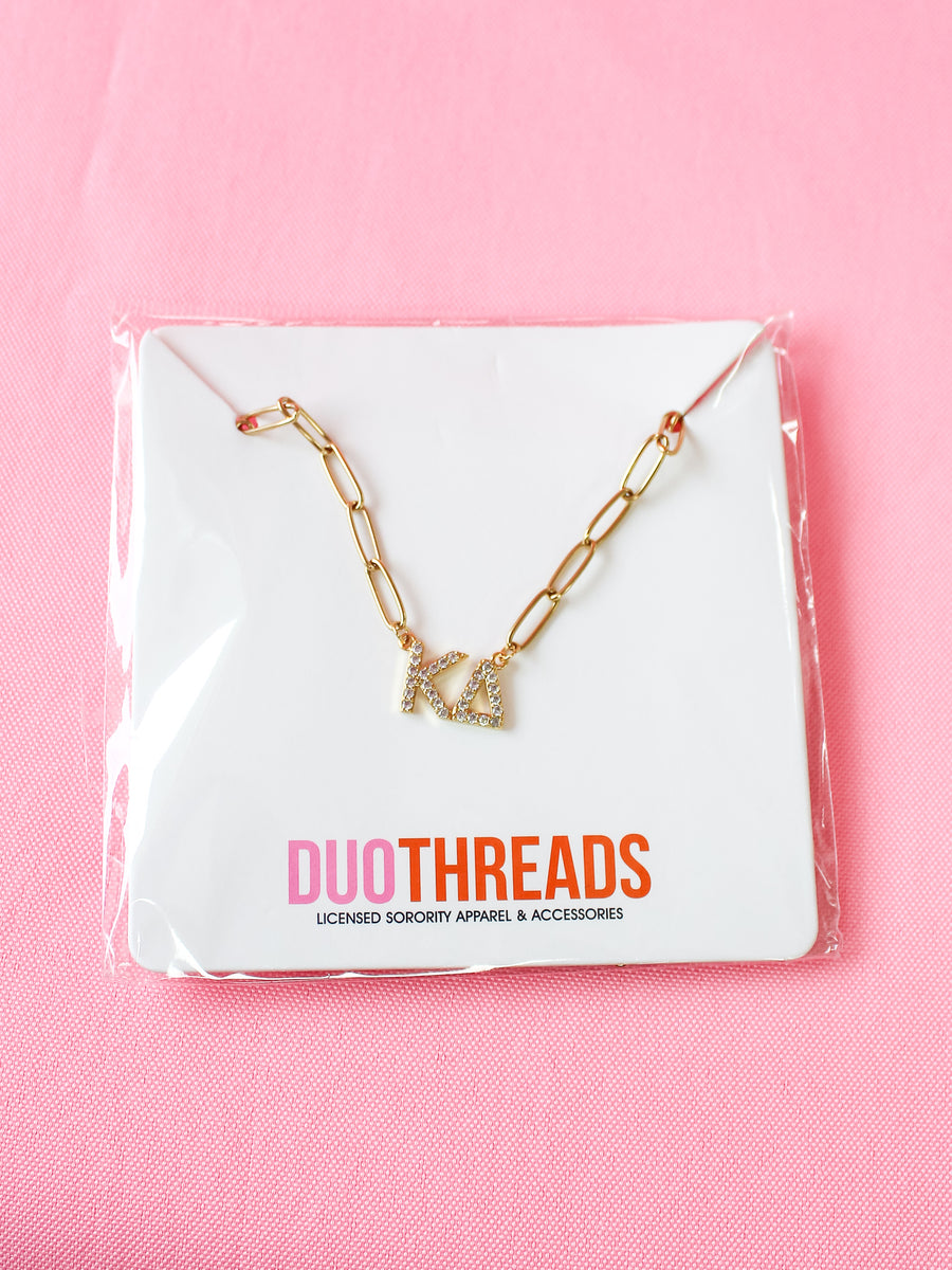 Rhinestone Sorority Necklace – Duo Studio Designs