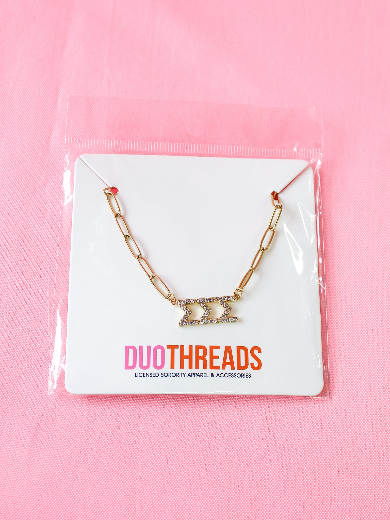 Rhinestone Sorority Necklace – Duo Studio Designs