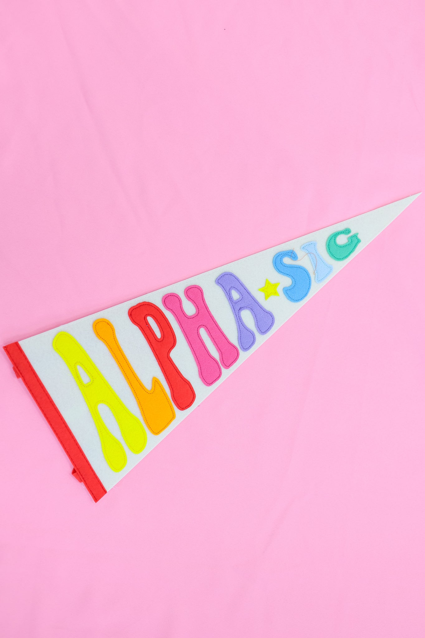 Alpha Sigma Alpha Rainbow Pennant Flag – Duo Studio Designs