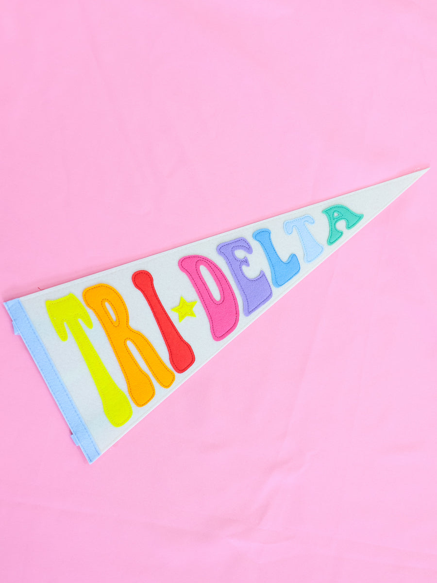 Rainbow Sorority Pennant Flag – Duo Studio Designs
