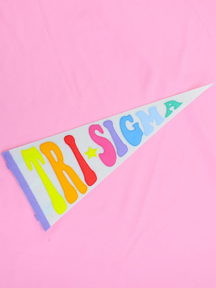 Rainbow Sorority Pennant Flag – Duo Studio Designs