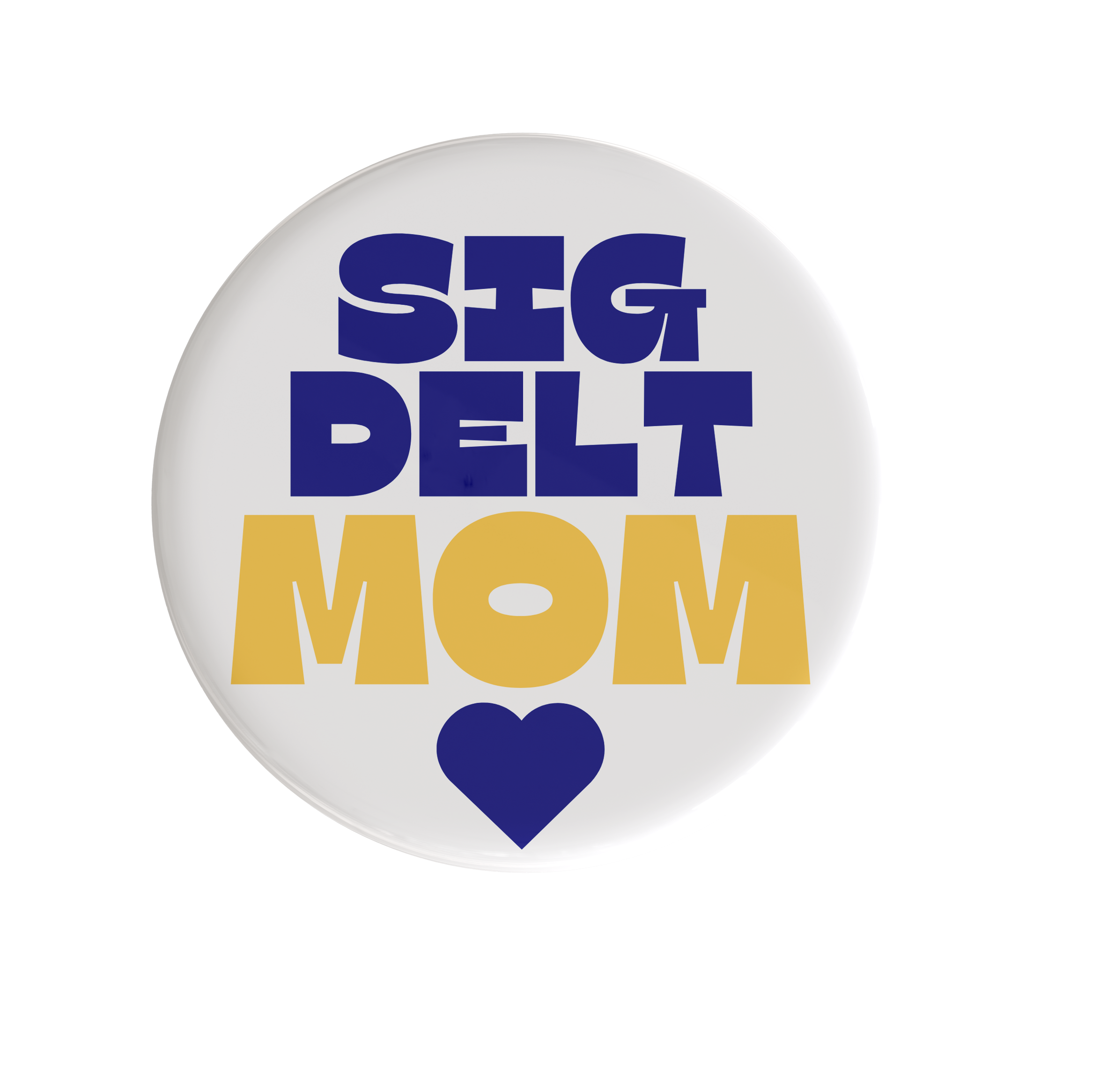 Sigma Delta Tau Mom Heart Sorority Button – Duo Studio Designs