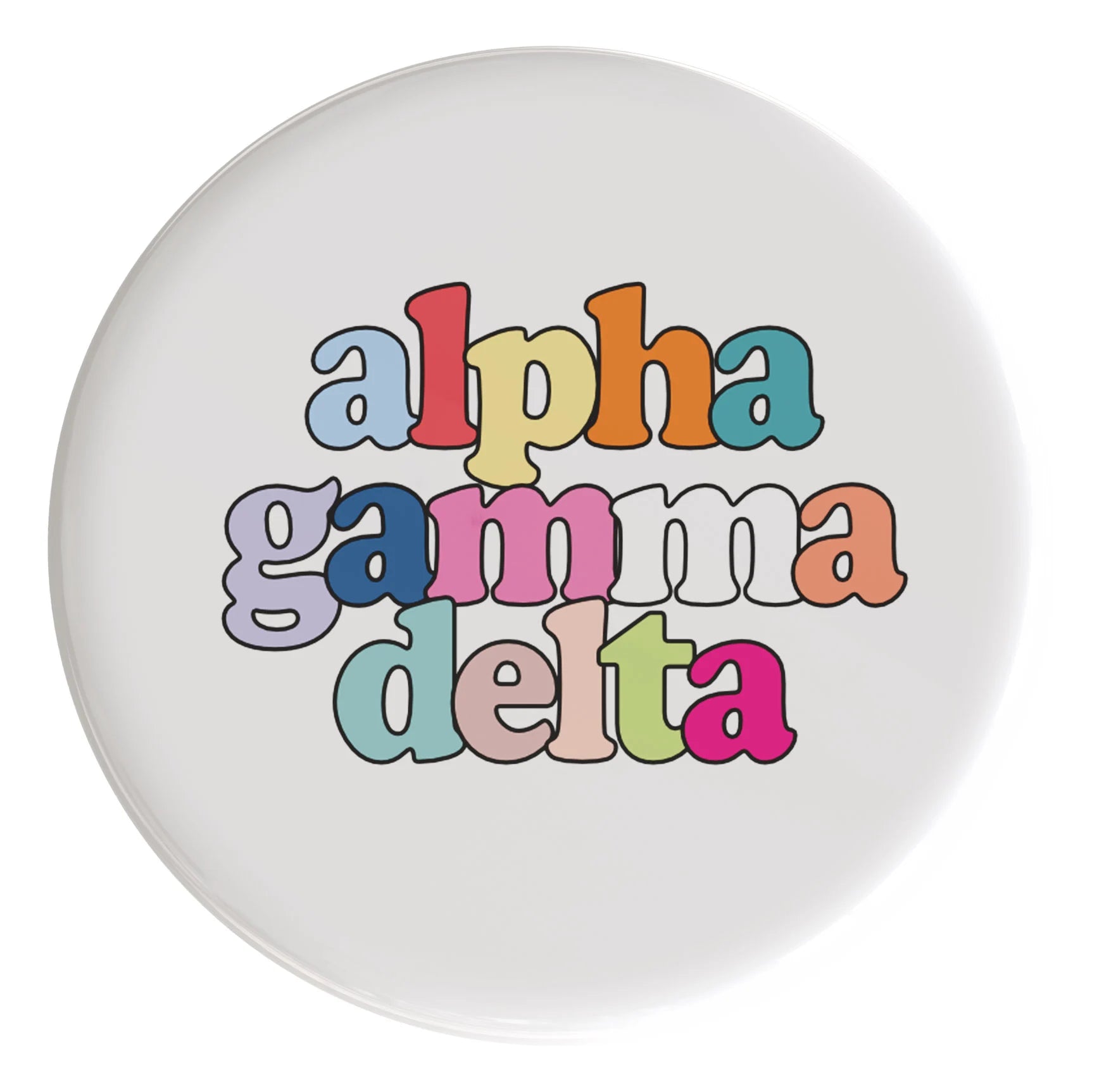 Alpha Gamma Delta Live In Color Sorority Button – Duo Studio Designs
