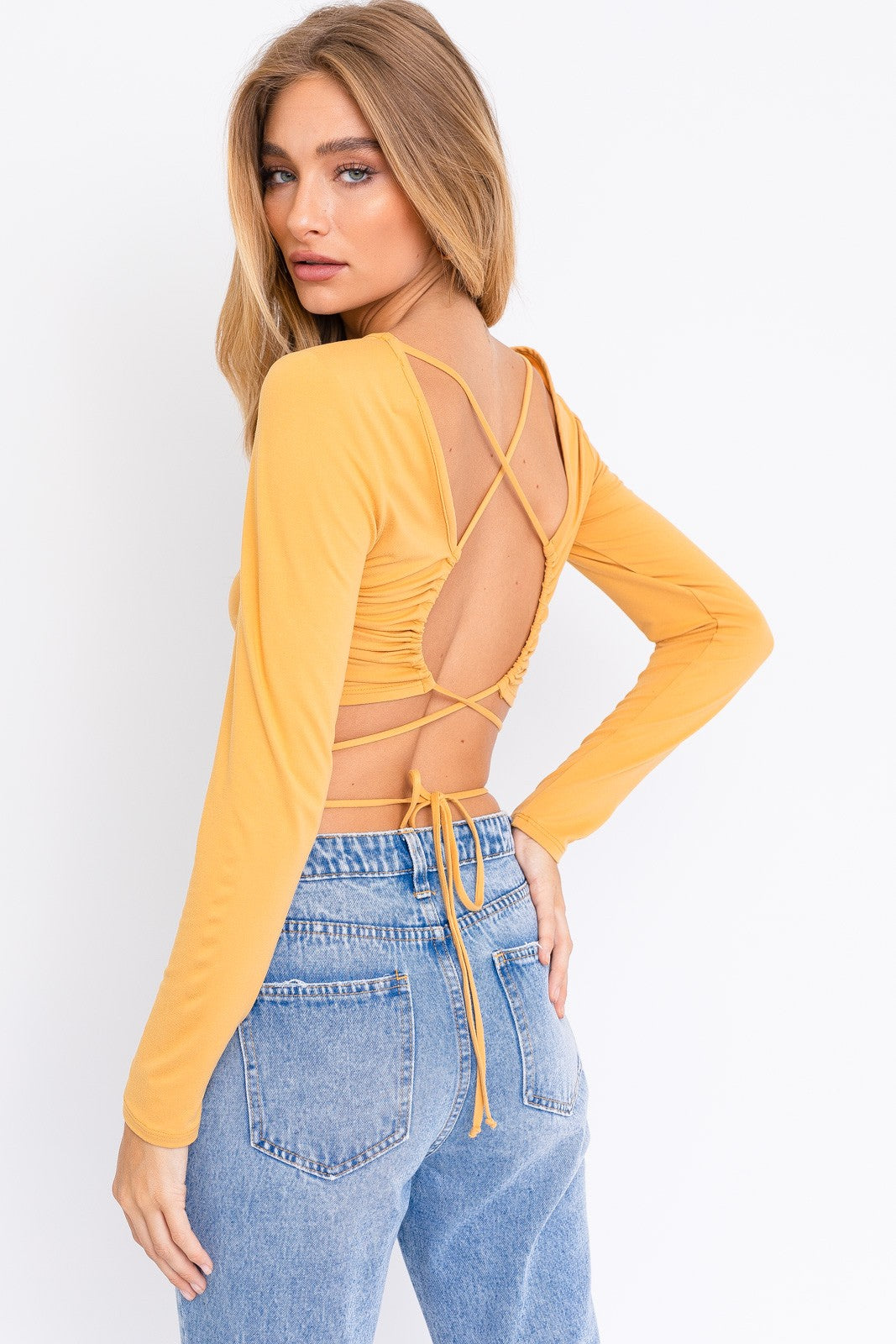 Hailey Open Back Crop Top – Duo Studio Designs