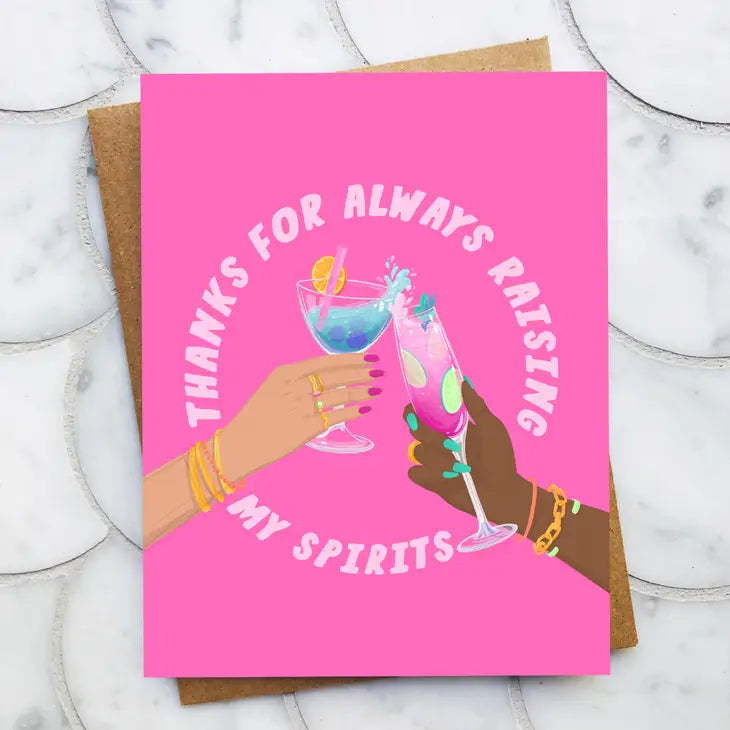 Cheers Thank You Card / Funny Birthday Card – Duo Studio Designs